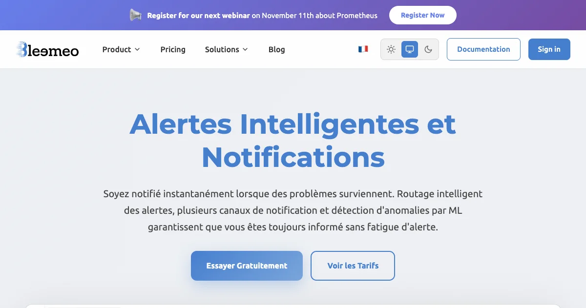 Alertes Intelligentes et Notifications | Bleemeo